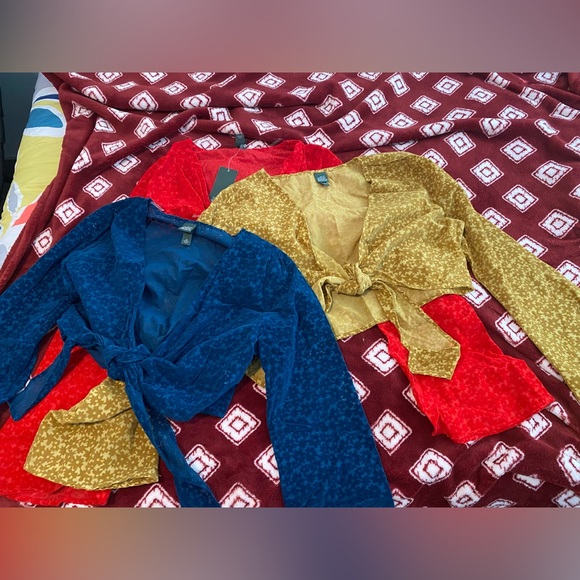 Tops | Nwt Set Of 3 Flower Flare Shirts | Poshmark